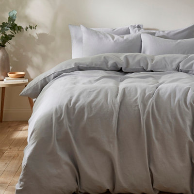 Touch of Linen Ice Blue Duvet Cover Set