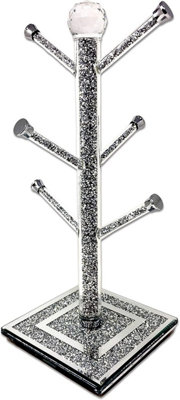 Touch of Venetian Crushed Diamond Kitchen Mug Tree Cup Holder with ...