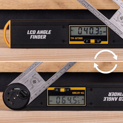 TOUGH MASTER 3-in-1 Digital Angle Finder Spirit Level Angle Measurer ...