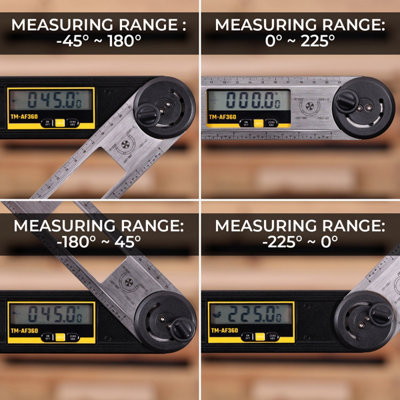 TOUGH MASTER 3 in 1 Digital Angle Finder Spirit Level Angle Measurer 3v battery