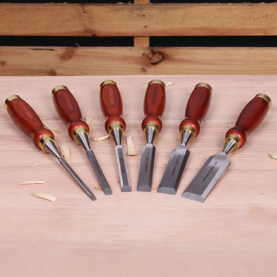 TOUGH MASTER 6 piece Wood Chisel Set Wood Carving Chisel Set with ...