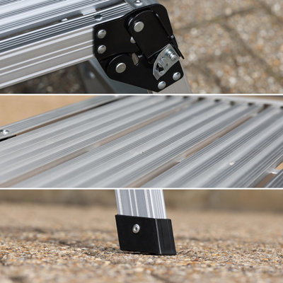 TOUGH MASTER 760 x 300mm Step Up Aluminium Work Platform