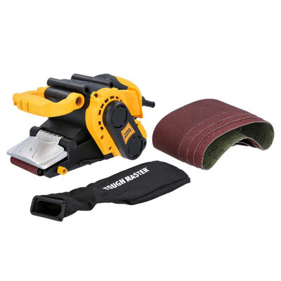 TOUGH MASTER Belt Sander 76x457mm Portable with Dust Collection Bag & 5 ...