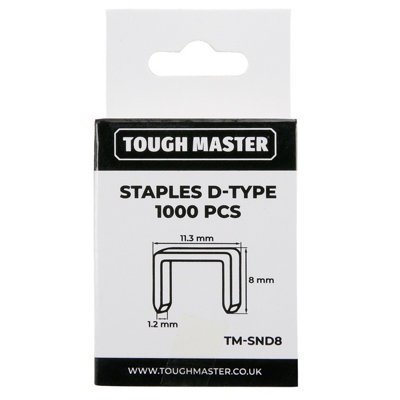 TOUGH MASTER D-Type Staples 1000Pcs Replacement Staples for Heavy Duty ...
