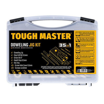TOUGH MASTER Doweling Jig Set Wood Hole Drilling Guide, Pocket Hole Jig ...