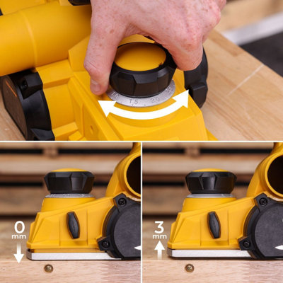 TOUGH MASTER Electric Wood Planer 110mm 1000W 16000 RPM Portable Hand ...