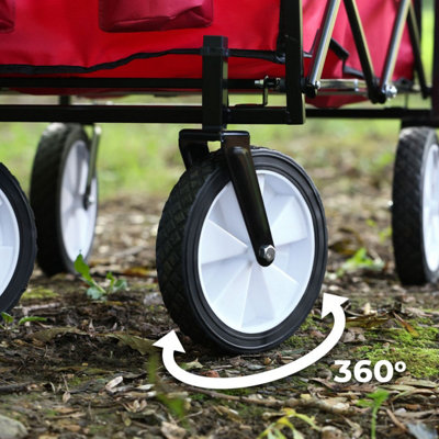 TOUGH MASTER Folding Wagon Home Garden Cart Trolley 600D Polyester in ...