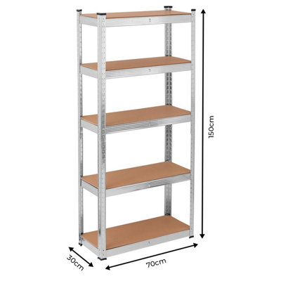 TOUGH MASTER Garage Storage Shelves Heavy Duty Galvanised Shelving Unit ...