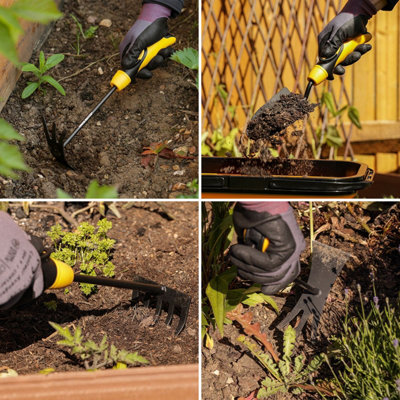 TOUGH MASTER Garden Tool Set Steel Hand Tool Gift Set with Hand Trowel ...