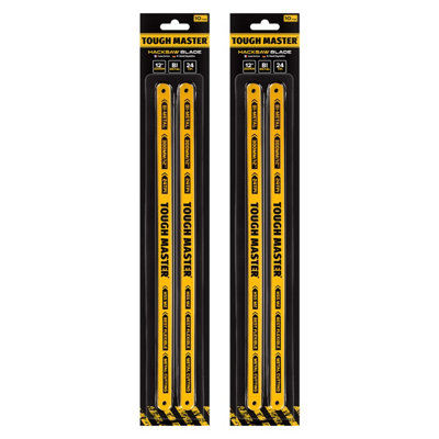 TOUGH MASTER Hacksaw Blades 24 TPI Bi-Metal Blades for 300mm Hacksaw ...