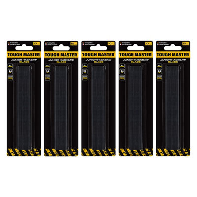 TOUGH MASTER Hacksaw Blades Pack of 50 150mm 24 TPI Carbon Steel Blades ...