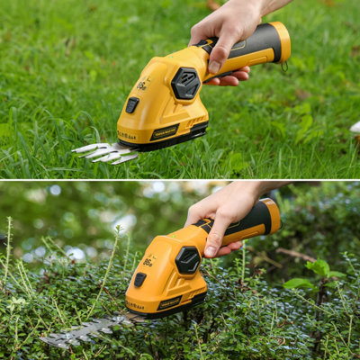 TOUGH MASTER Hedge Trimmer & Grass Shears Cordless 2 in 1 with ...