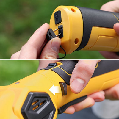 TOUGH MASTER Hedge Trimmer & Grass Shears Cordless 2 in 1 with ...