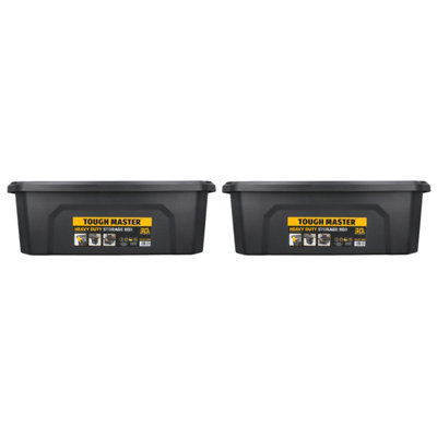 TOUGH MASTER Medium Storage Boxes with Lids 30L Size 58x38x20 CM Heavy ...