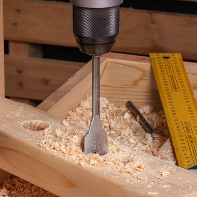 TOUGH MASTER Paddle Flat Wood Drill Bit Set with Extension & Hex Key ...