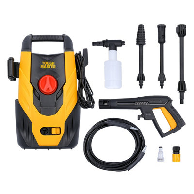 TOUGH MASTER PRESSURE WASHER 110BAR 1400W LIGHTWEIGHT POWERFUL JET ...