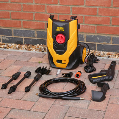 TOUGH MASTER PRESSURE WASHER 110BAR 1400W LIGHTWEIGHT POWERFUL JET ...