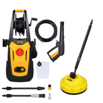 TOUGH MASTER Pressure Washer with Patio Cleaner 140 Bar 1800W Compact ...