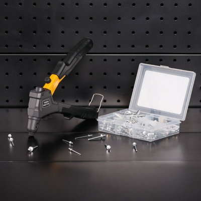 TOUGH MASTER Rivet Gun Set 4-in-1 Heavy Duty Professional Riveter ...