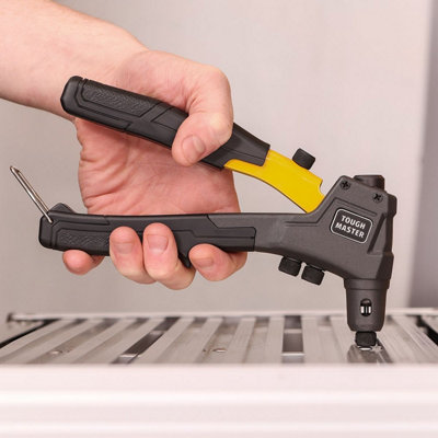 TOUGH MASTER Rivet Gun Set 4-in-1 Heavy Duty Professional Riveter ...
