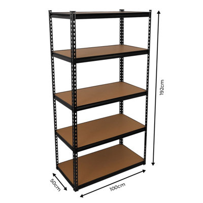 TOUGH MASTER Rivet Shelving Galvanised Boltless Rivet Rack 192 x 100 x ...