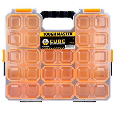TOUGH MASTER Small Parts Carry Case / Organizer Light Stackable 9 ...