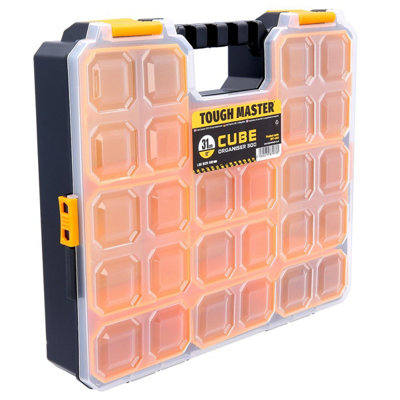 TOUGH MASTER Small Parts Carry Case / Organizer Light Stackable 9 ...