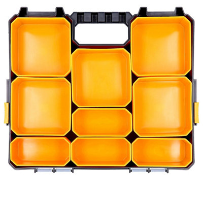 TOUGH MASTER Small Parts Carry Case / Organizer Light Stackable 9 ...