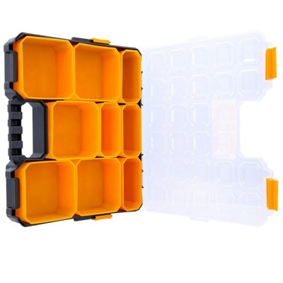 TOUGH MASTER Small Parts Carry Case / Organizer Light Stackable 9 ...