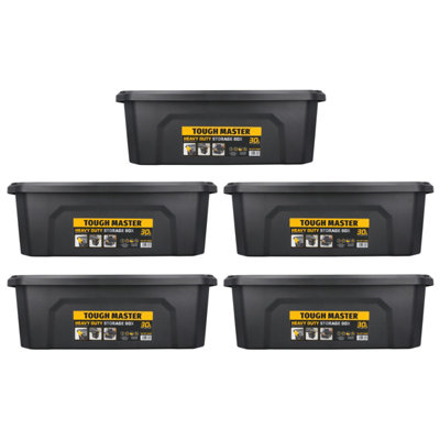 TOUGH MASTER Storage Boxes with Lids 30L Heavy Duty for Home Workshop ...