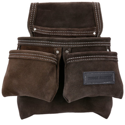 TOUGH MASTER Suede Leather Tool Pouch 4 Pockets - 1.6-1.8 Millimeters ...