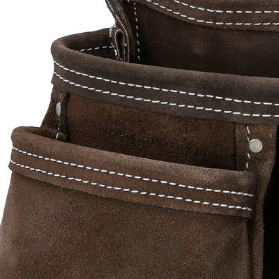 TOUGH MASTER Suede Leather Tool Pouch 4 Pockets - 1.6-1.8 Millimeters ...