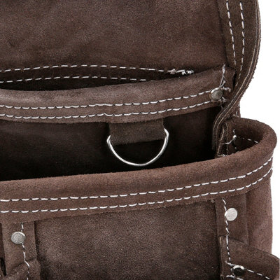 TOUGH MASTER Suede Leather Tool Pouch 6 Pockets - 1.6-1.8 Millimeters ...