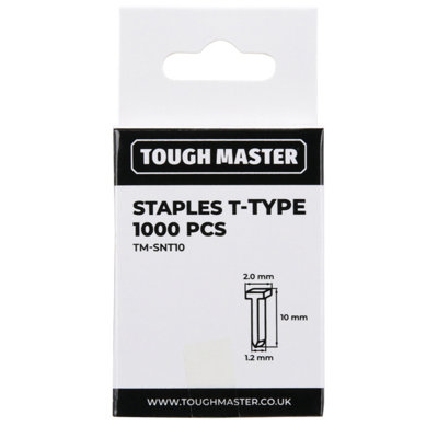TOUGH MASTER T-Type Staples 1000Pcs Replacement Staples for Heavy Duty ...