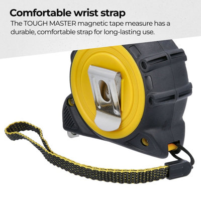 TOUGH MASTER Tape Measure AUTOLOCK with 25mm Magnetic Blade Metric ...