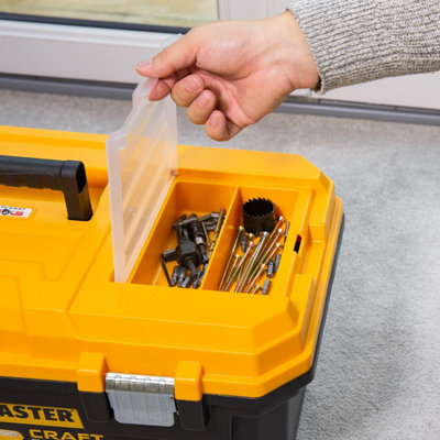 TOUGH MASTER UPT-4032 22" Heavy Duty Plastic Craft Tool Box With Tray ...