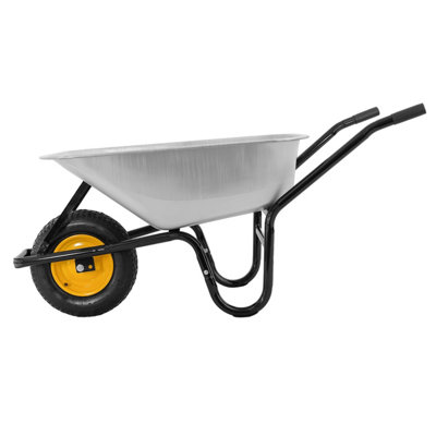 TOUGH MASTER Wheelbarrow 100L Strong Single Pneumatic Wheel 16inch ...