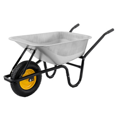 TOUGH MASTER Wheelbarrow 100L Strong Single Pneumatic Wheel 16inch ...