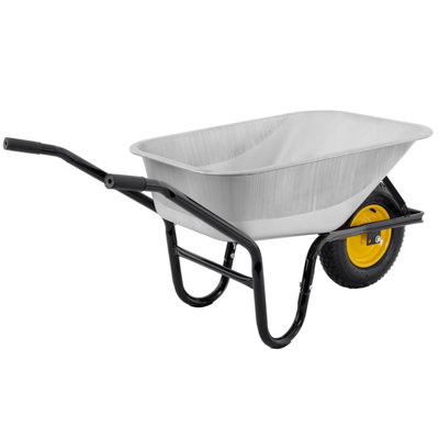 TOUGH MASTER Wheelbarrow 100L Strong Single Pneumatic Wheel 16inch ...