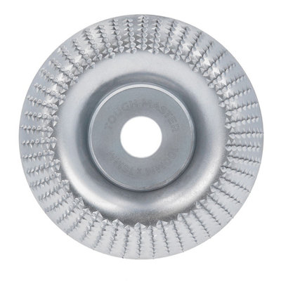 TOUGH MASTER Wood Grinding Disc Silver Steel Grinder Wheel 100mm x 16mm ...