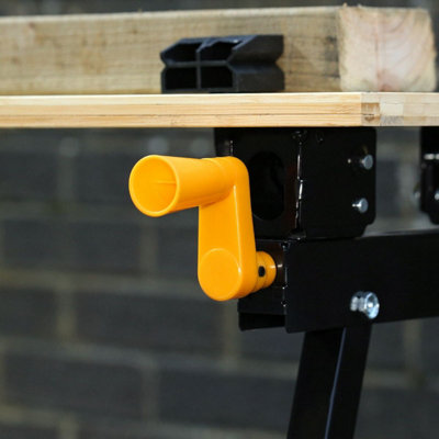 TOUGH MASTER Workbench Work Table Portable Folding Heavy Duty with 4 ...