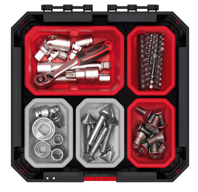 Tough Organiser STORAGE CASE Parts Carry Tool Box Screws Craft Mobil ...