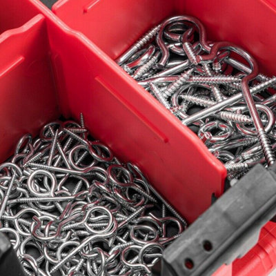 Tough Organiser STORAGE CASE Parts Carry Tool Box Screws Craft Mobil ...