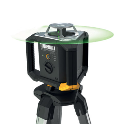 TOUGHBUILT TB-H2S4-LL-M150-R1 360 DEGREE ROTARY LASER LEVEL KIT PLUS ...
