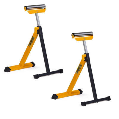Toughbuilt TB-S200 Twin Set Heavy Duty Roller Stand Adjustable Material ...