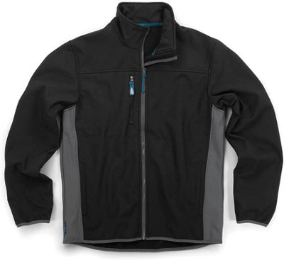 Toughgrit Two Tone Softshell Work Jacket Black/Grey -S