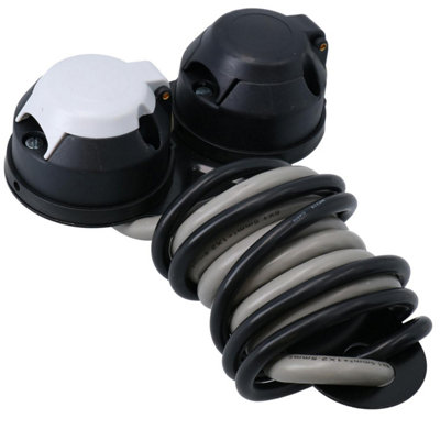Tow Bar Electric Sockets Twin Assembly Complete for Caravans & Trailers ...