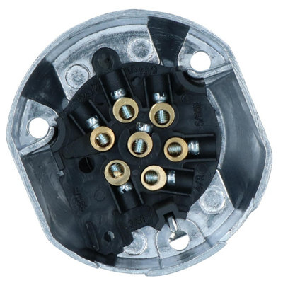 Tow Bar Electrics Socket 7 pin N Type METAL Trailers or Caravans ...