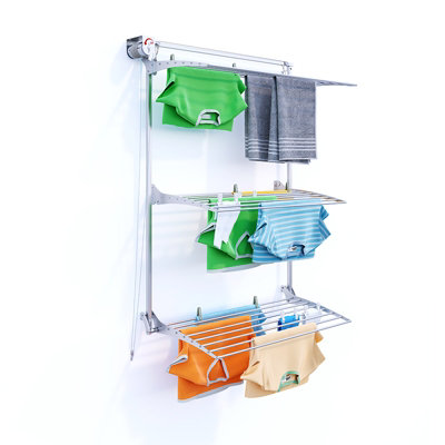 Tower 100, Wall mounted upright dryer, adjustable and foldable, Grey ...