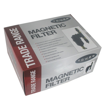 Tower 22mm Magnetic Boiler Filter Inline Central Heating Brass Threaded ...